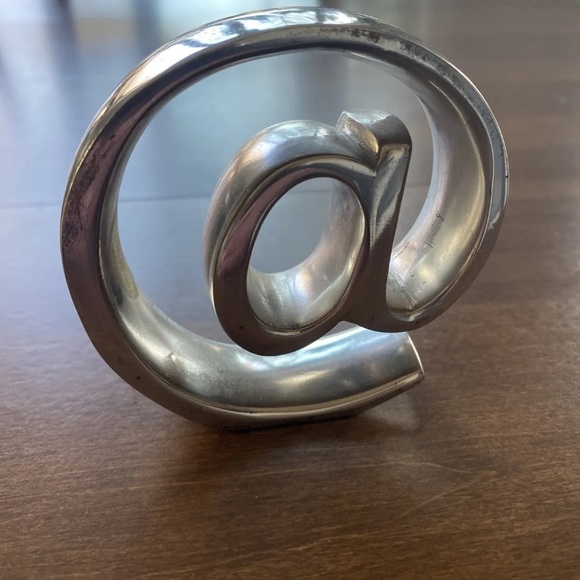 Source Unknown | Office | Solid Metal Symbol Paperweight Art | Poshmark